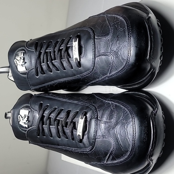 Mauri | Shoes | Mauri Black Alligator And Nappa Leather Sneakers Size ...